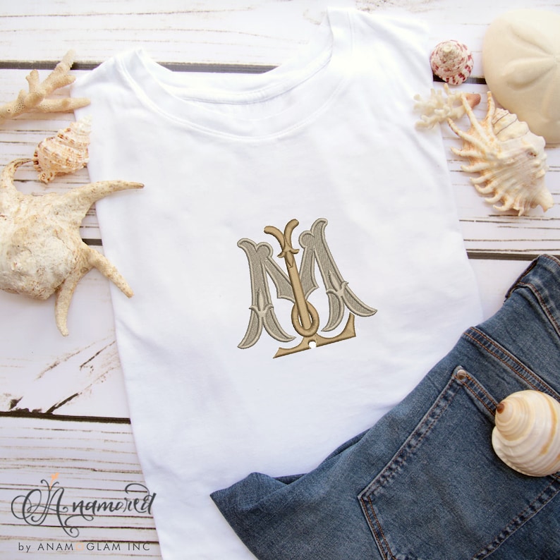 Interlocking L and M Embroidery Monogram Design for Machine - Etsy