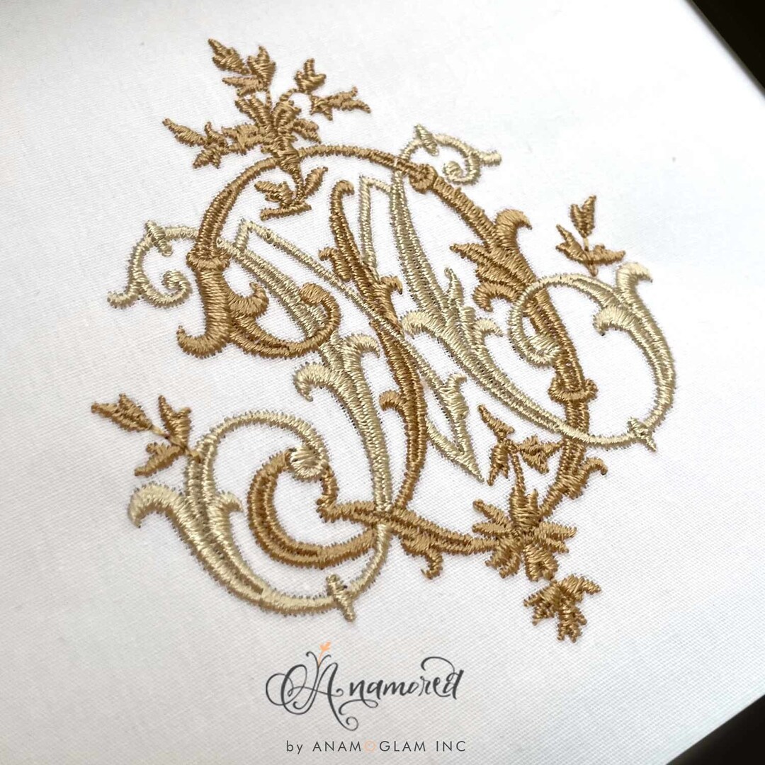 Interlocking D and M Embroidery Monogram Design for Machine Embroidery ...