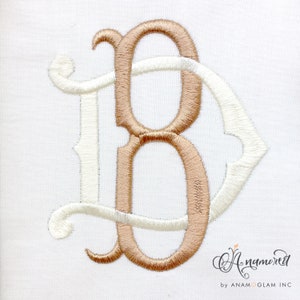 Interlocking B and D Embroidery Monogram Design for Machine Embroidery ...