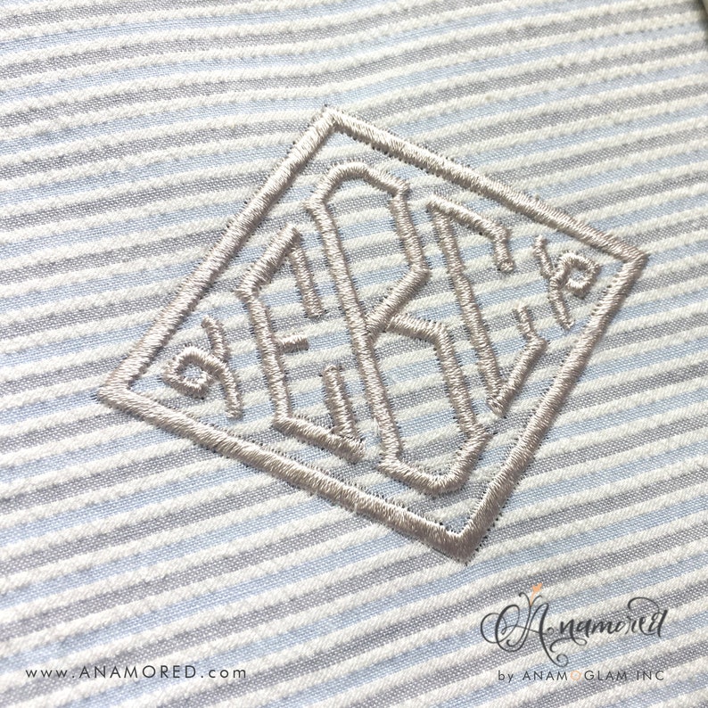 5 Sizes (2-6 Inch) Diamond Monogram, 26 Letters, 5 Brackets, 4 Crests ...