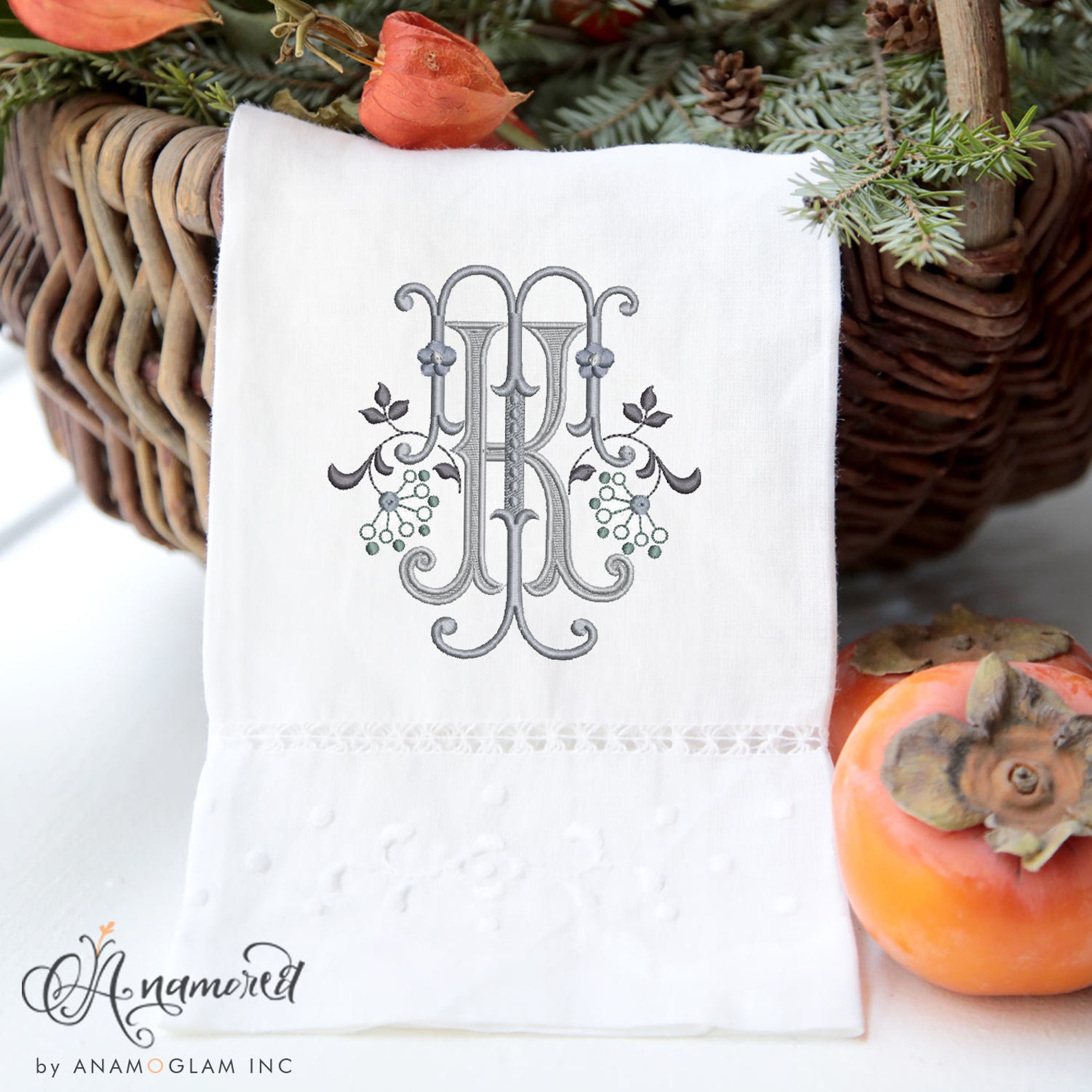 Interlocking K and T Embroidery Monogram Design for Machine - Etsy