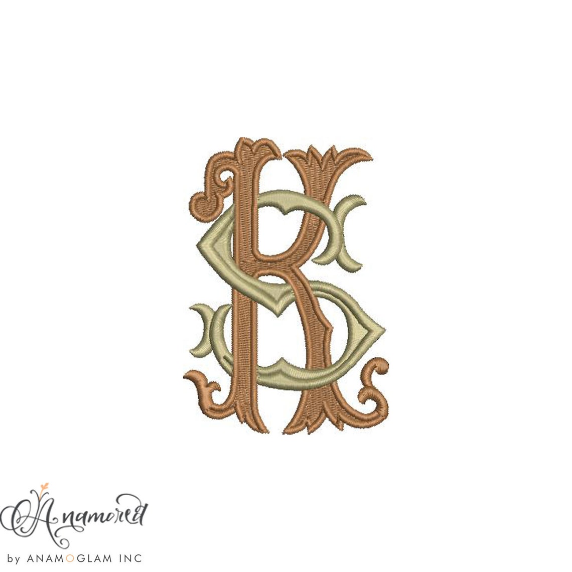Interlocking K and S Monogram Embroidery Design / Embroidery - Etsy