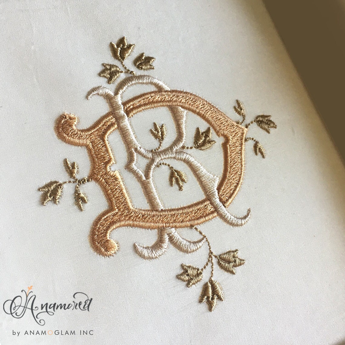 Interlocking D and R Embroidery Monogram Design for Machine - Etsy