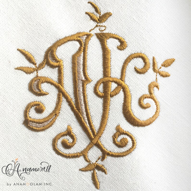 Monza Interlocking A and K Embroidery Monogram Design for - Etsy