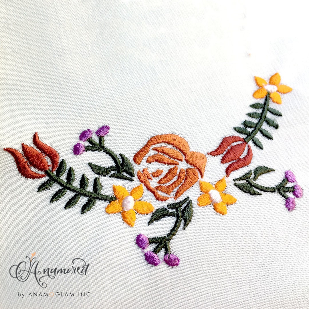 Floral Bunch Embroidery Design 4 Sizes/ Machine Embroidery File ...