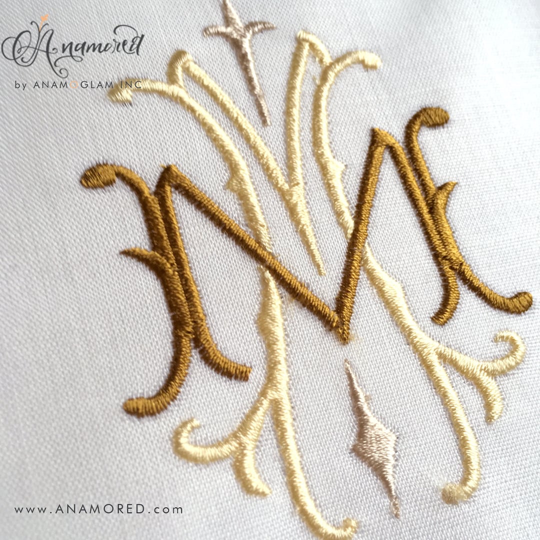 Interlocking M and M Embroidery Monogram, Instant Download for ...