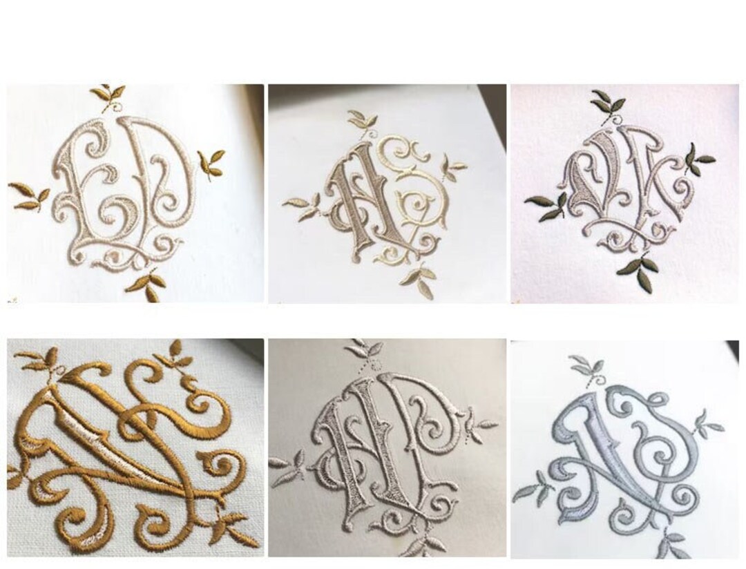 Custom Monogram Setup:2 Letter Monza Contrasting Custom Interlocking ...