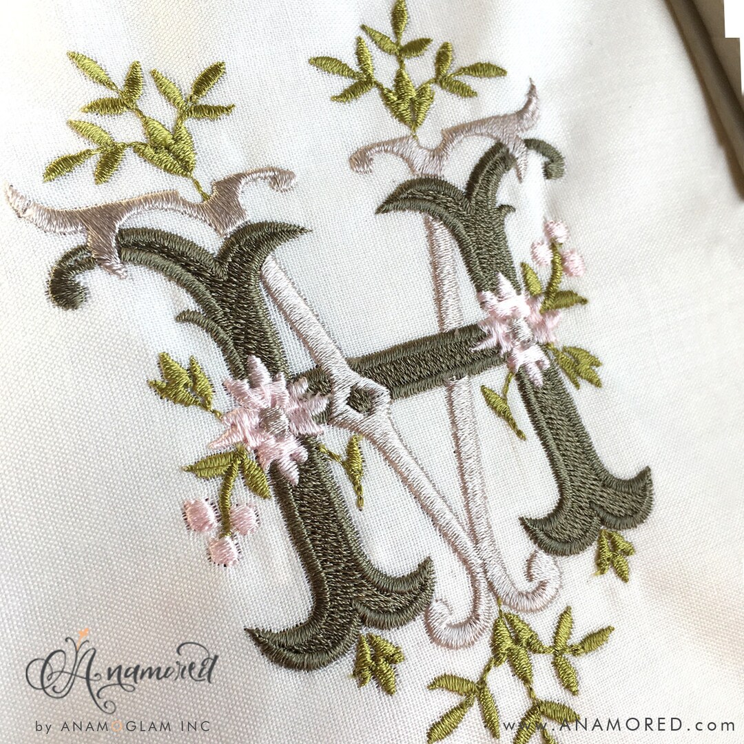 Interlocking H and V Monogram Embroidery Design / Machine - Etsy