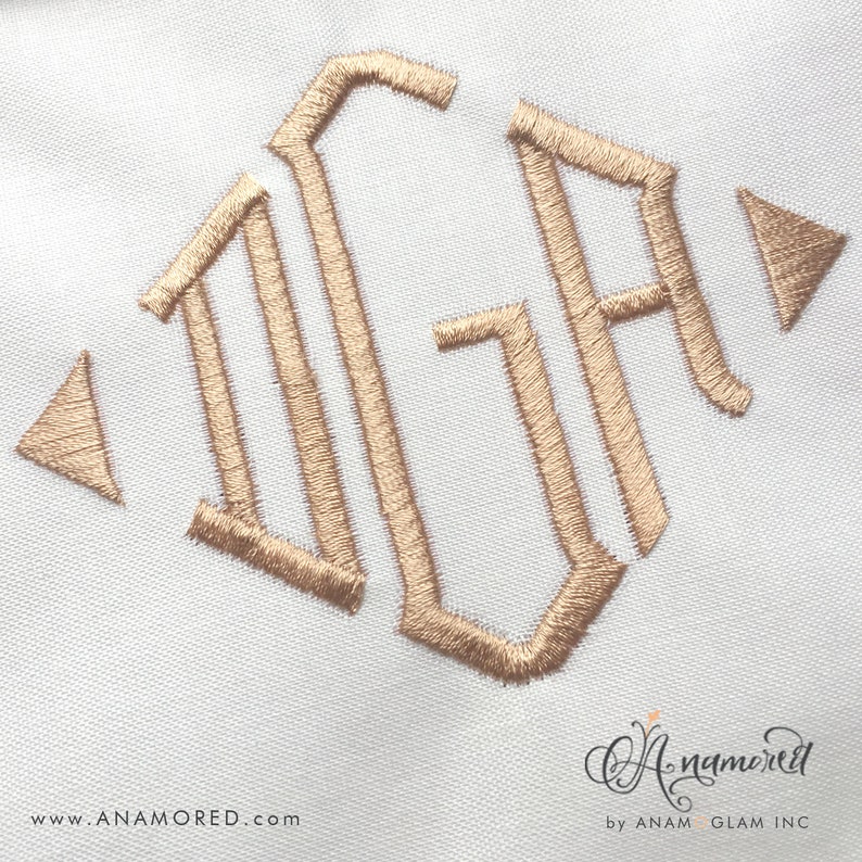 5 Sizes (2-6 Inch) Diamond Monogram, 26 Letters, 5 Brackets, 4 Crests ...
