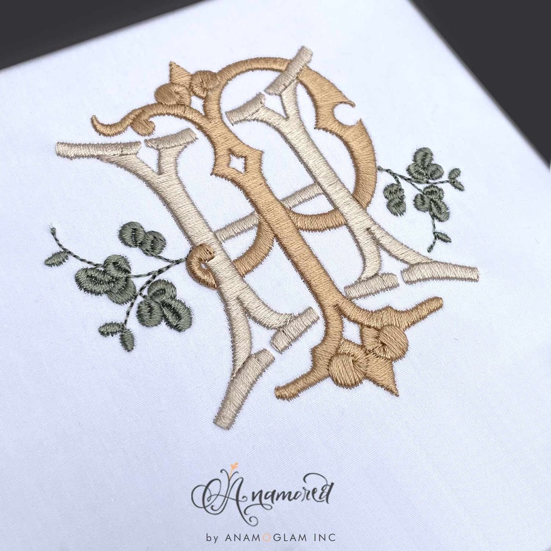 Interlocking H and P Embroidery Monogram Design for Machine Embroidery ...