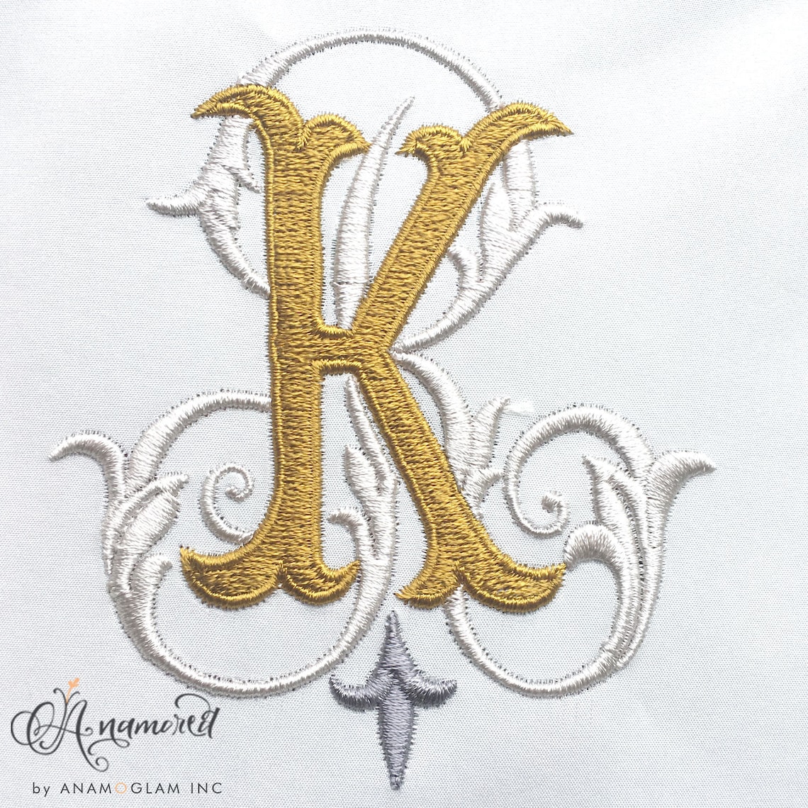 Interlocking R and K Embroidery Monogram Design for Machine - Etsy