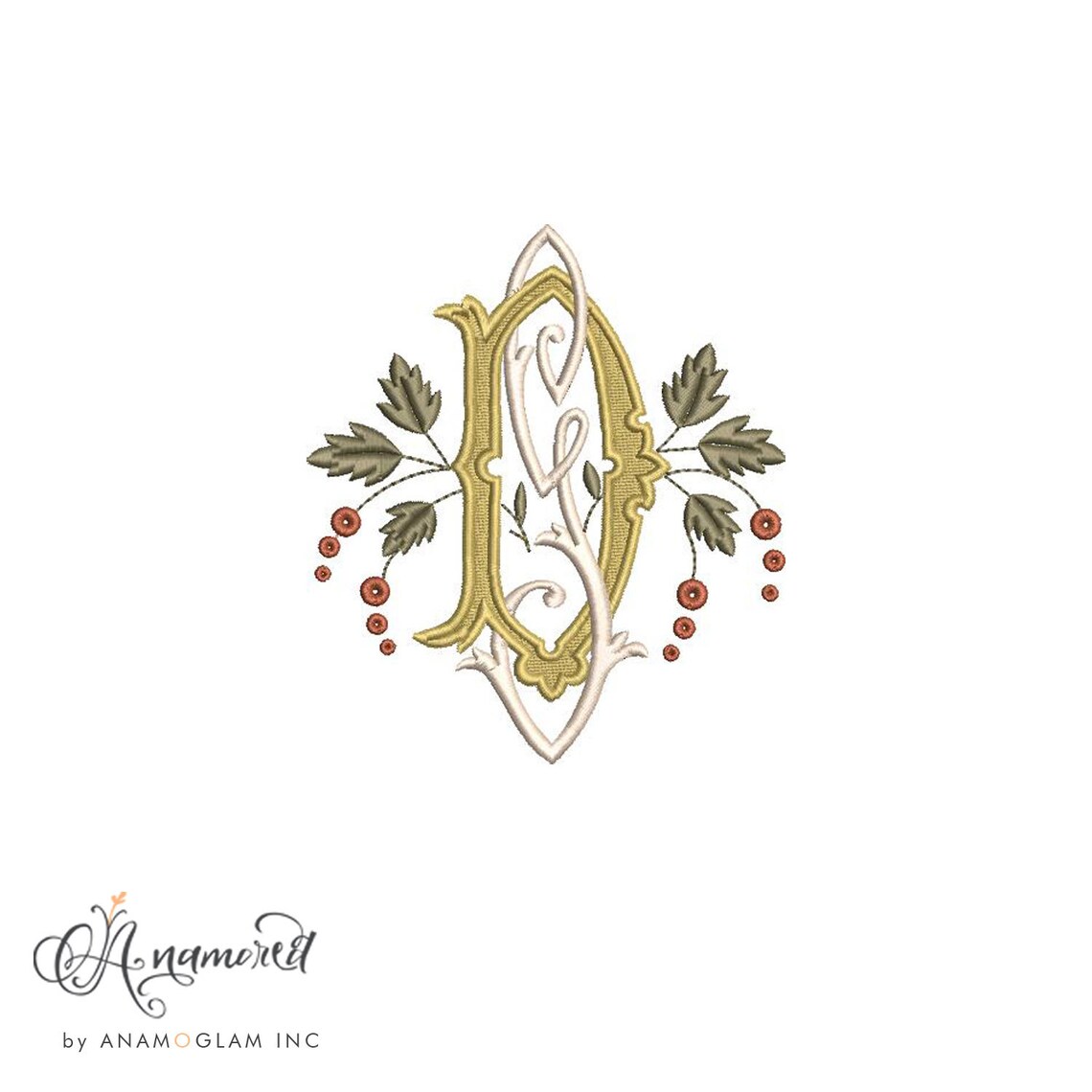 Interlocking Double D and G Embroidery Monogram Design for - Etsy