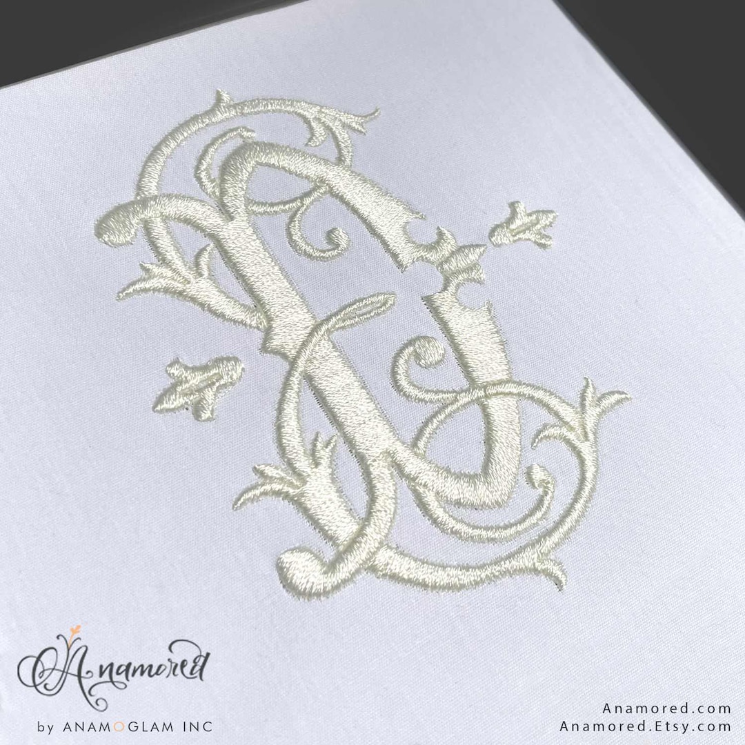 Interlocking ED or DE Monogram Embroidery Design / Machine Embroidery ...