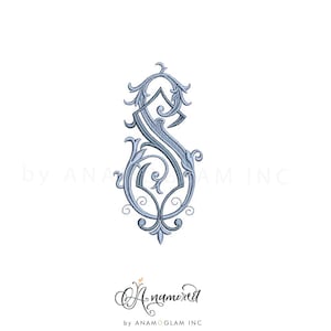Interlocking SS Embroidery Monogram Design (digital Download) - Etsy