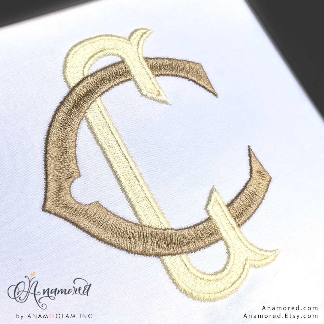 Interlocking AB or BA Monogram Embroidery Design / Machine Embroidery ...