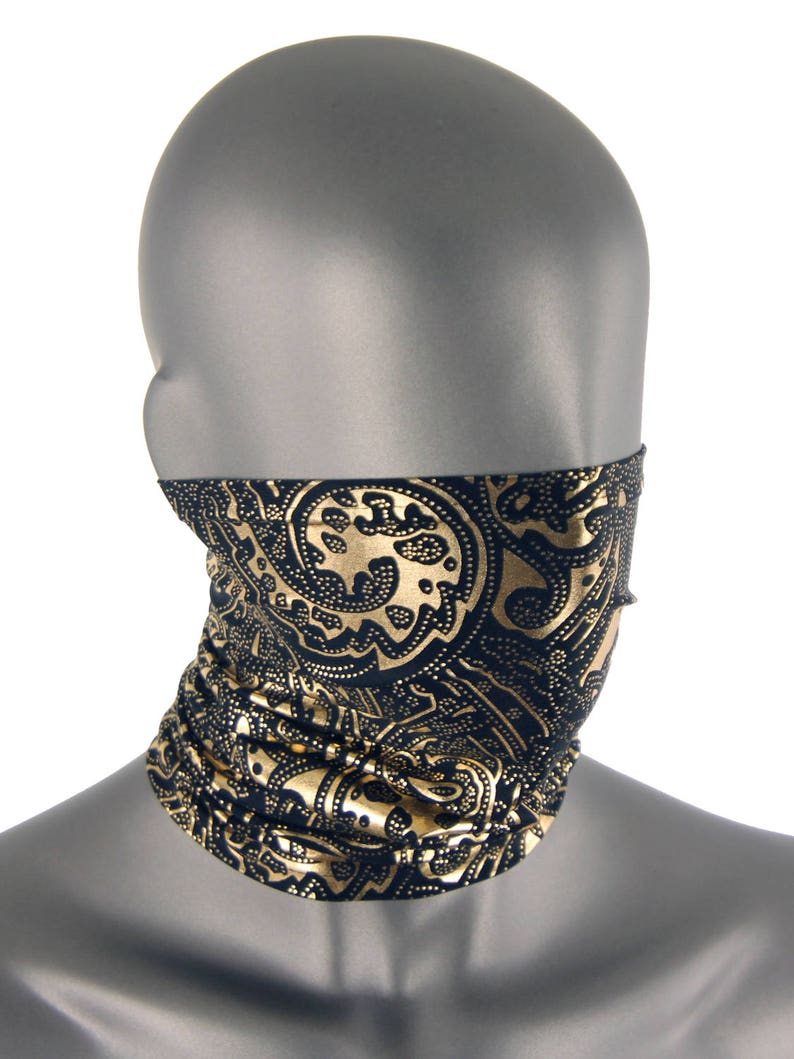 Gold Paisley Bandit Mask | Etsy