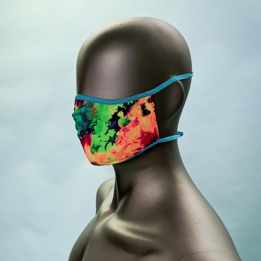 Cotton Lined Neon Nebula Reusable Face Shield - Etsy