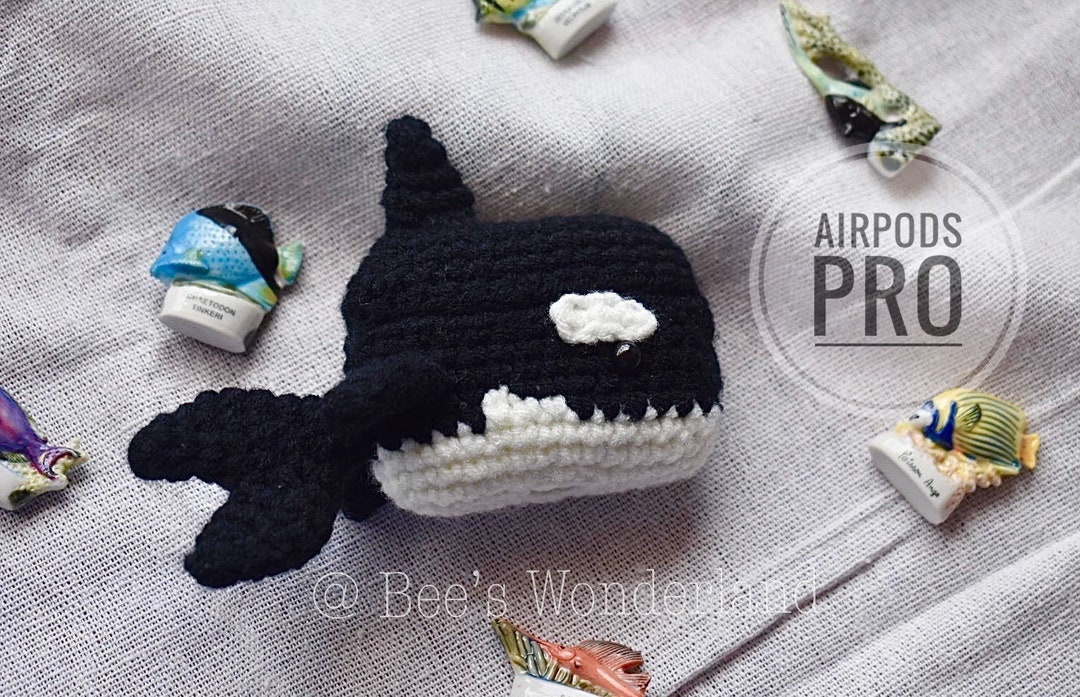 Orca Whale Airpods Pro Case, Crochet Airpods Pro Case, Handmade Gifts ...