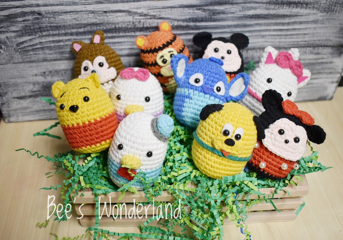 Stuffed Crochet Mini Toys Crochet Keychain Amigurumi | Etsy