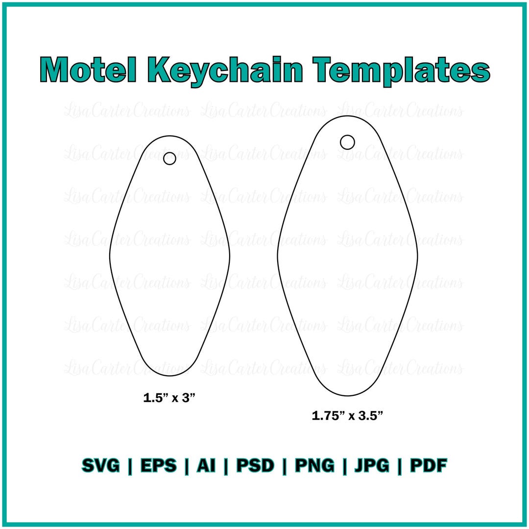 MOTEL KEYCHAIN TEMPLATES, Retro Motel Keychain Svg, Vintage Motel ...