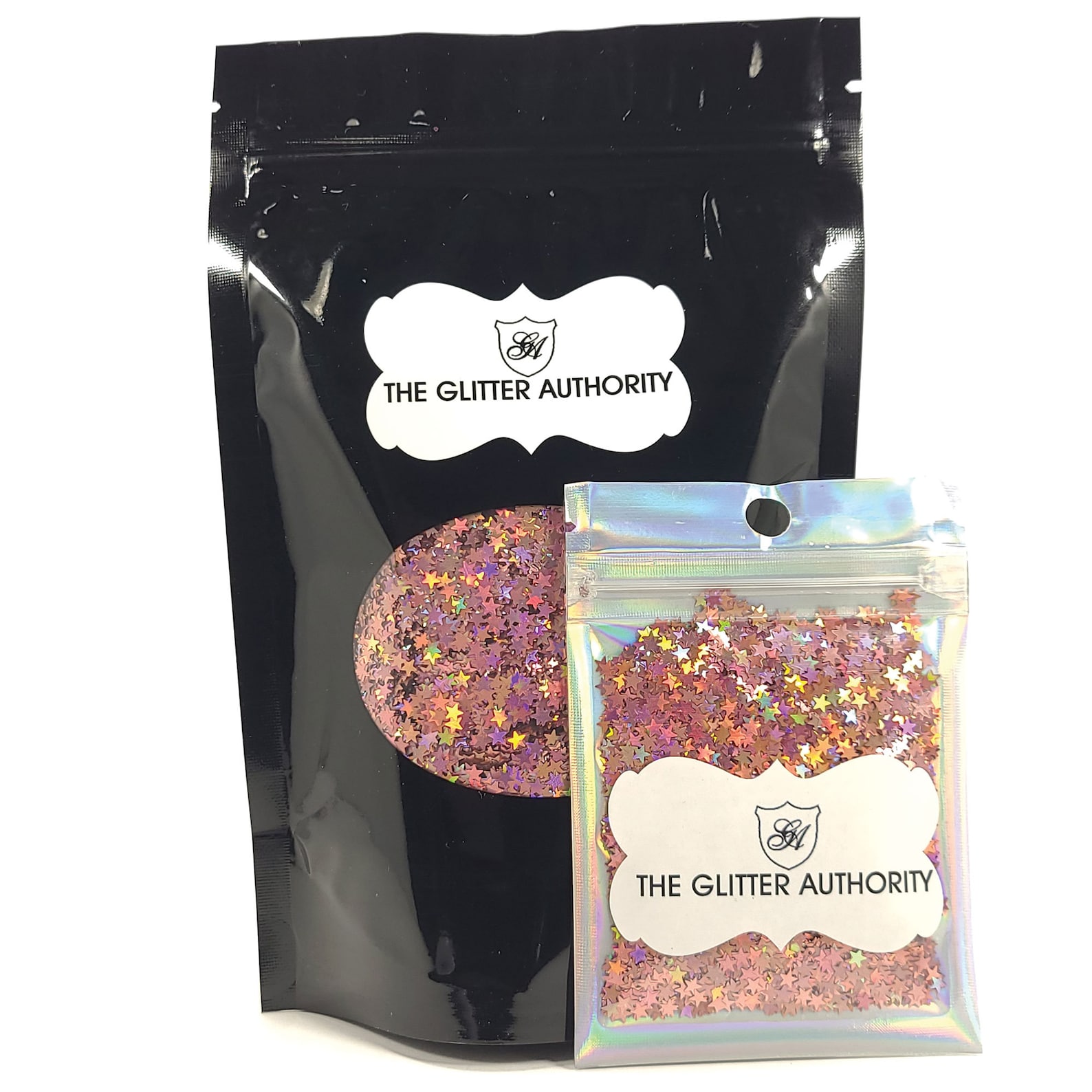 Pink Glitter Stars Rainbow & Holographic Stars Glitter - Etsy