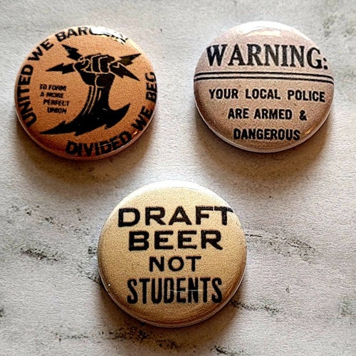 Anti-war Peace Protest Badges Set of 4 Vintage Remake Retro - Etsy