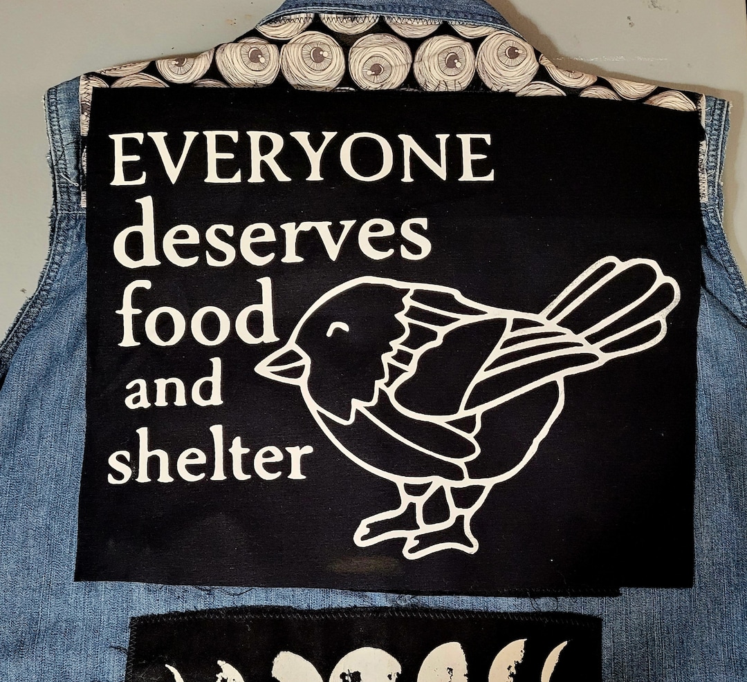 Everyone Deserves Food and Shelter Back Patch - Etsy