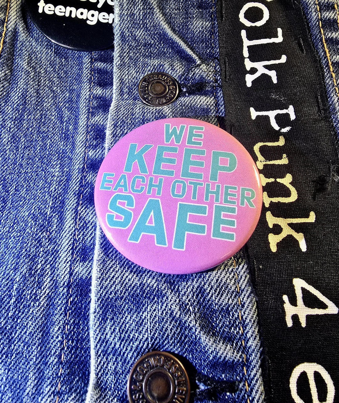 We Keep Each Other Safe Button - Etsy