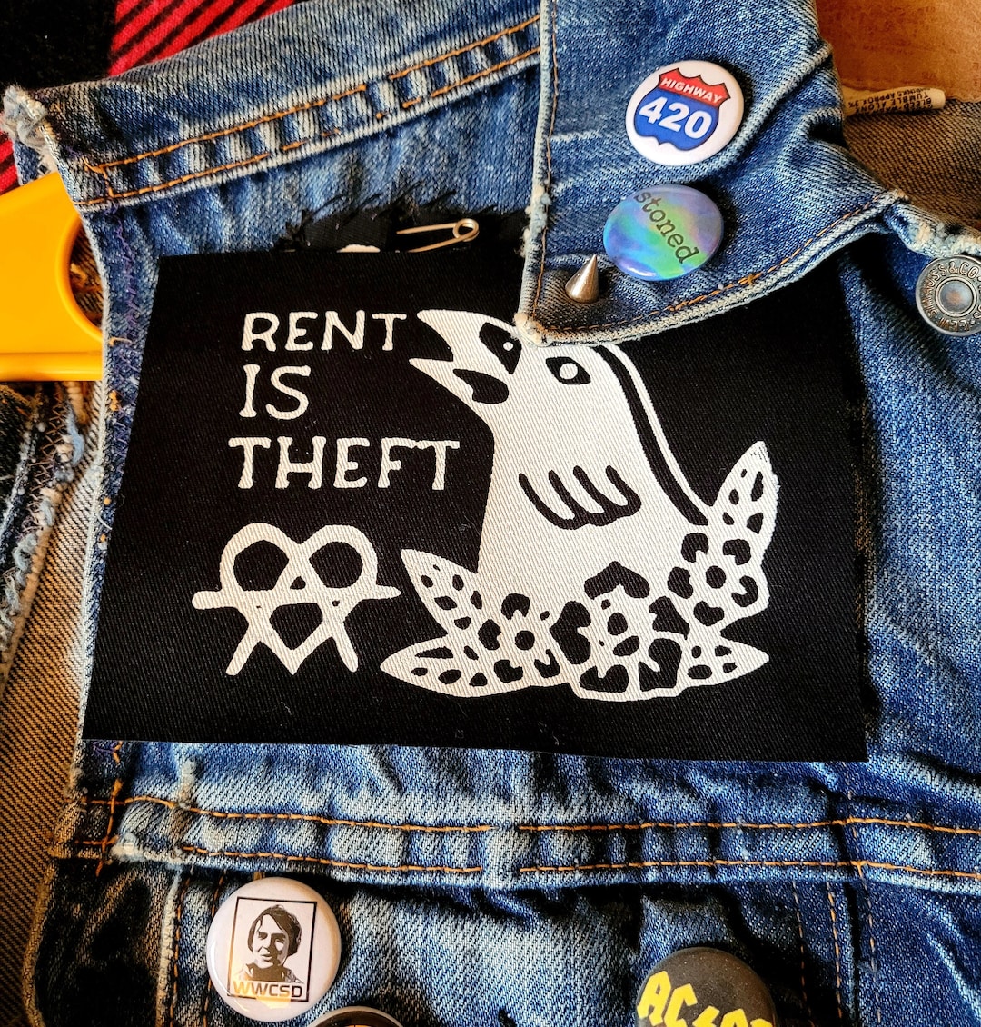 Rent is Theft Cloth Patch - Etsy