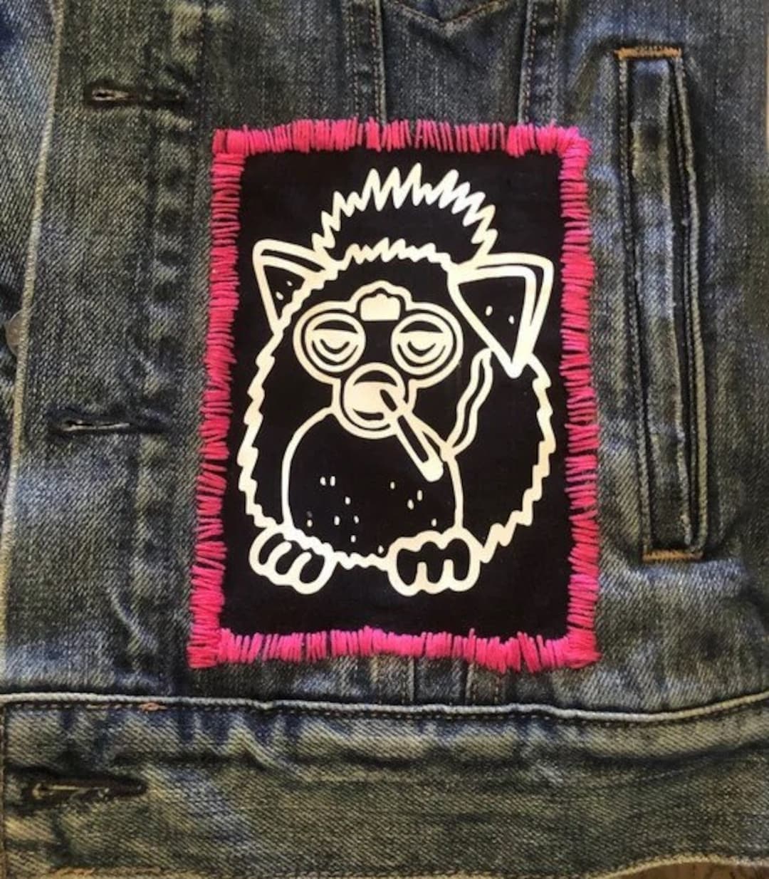Smoking Furby Cloth Patch - Etsy