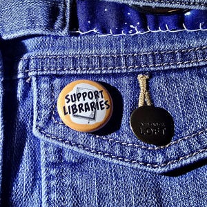 Support Libraries Button - Etsy