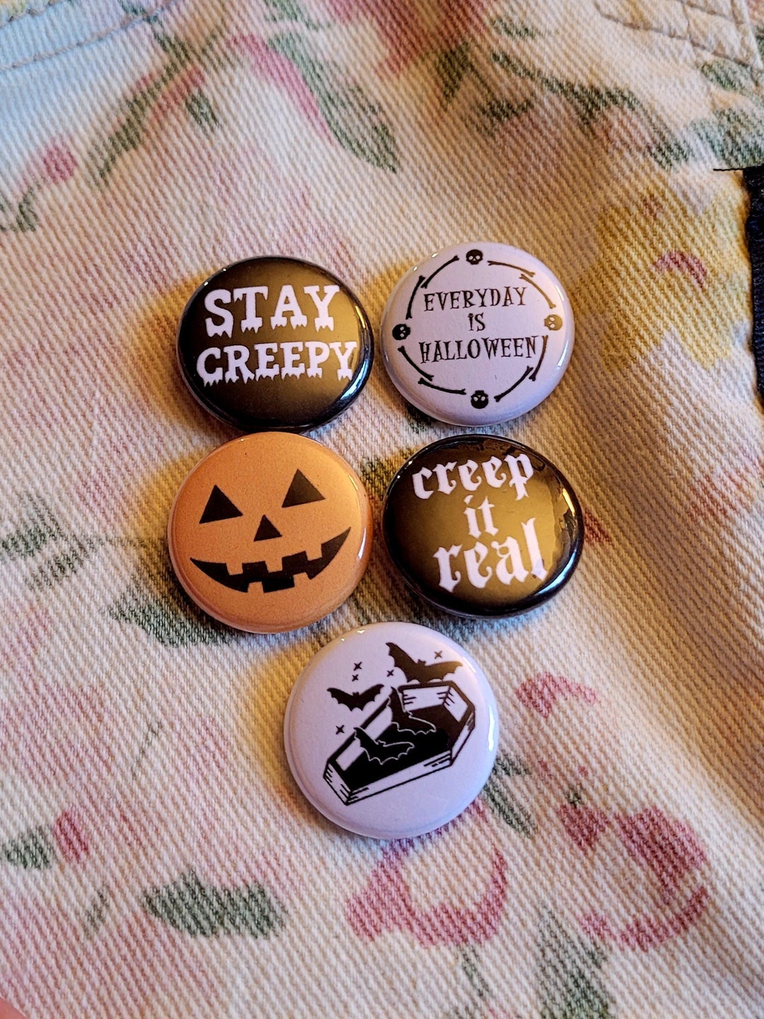 Spooky Halloween Small Button Set // Choose Your Button(s) - Etsy