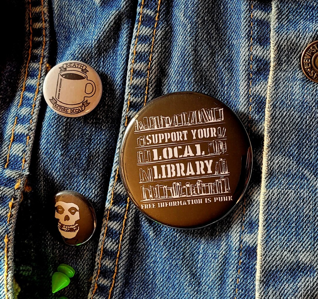 Support Your Local Library Large Button - Etsy