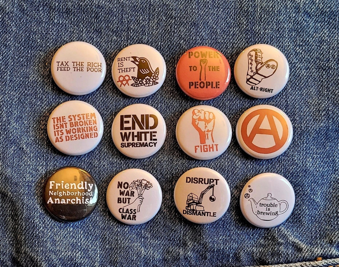 Leftist Punk Buttons - Etsy