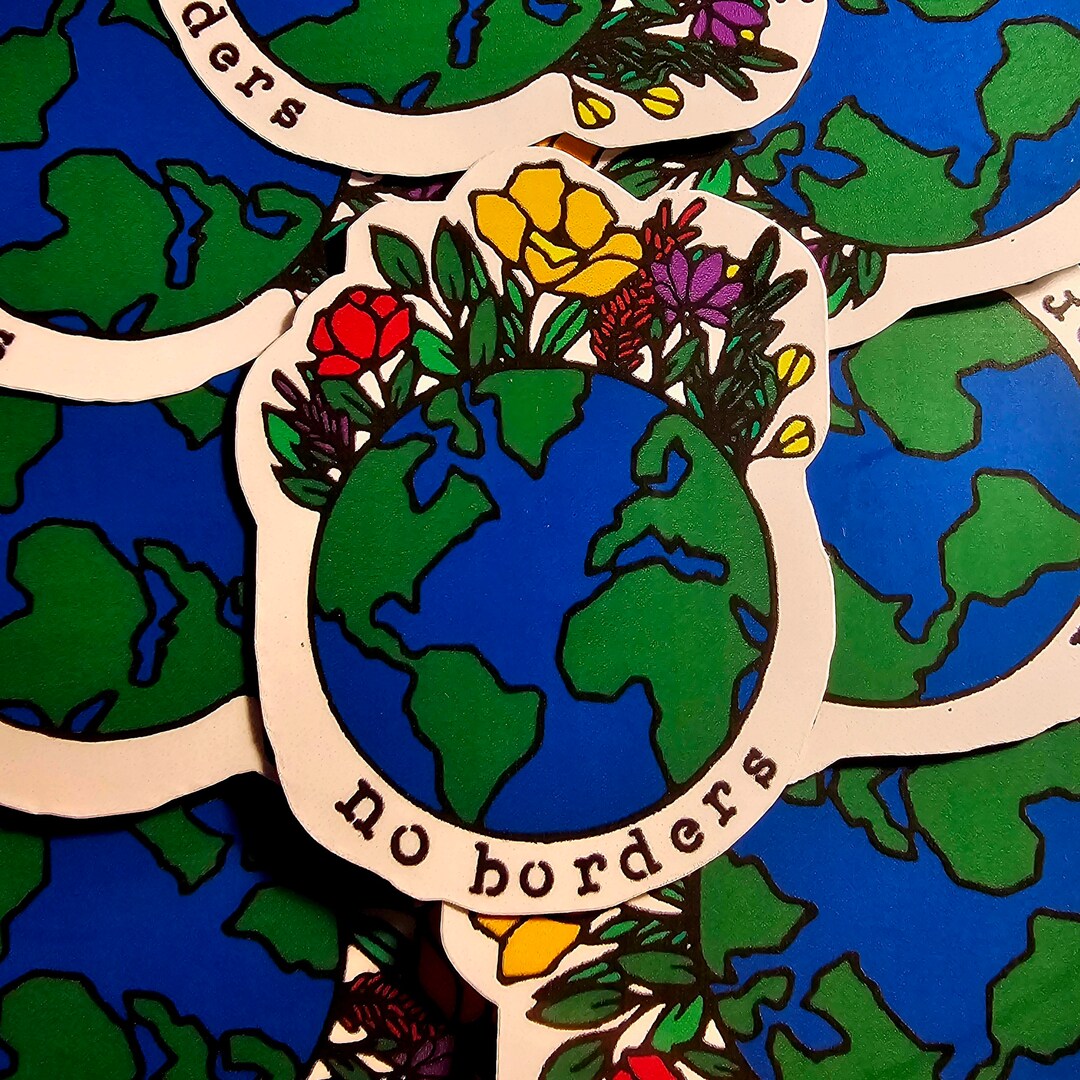 No Borders Sticker // No Human is Illegal Sticker - Etsy