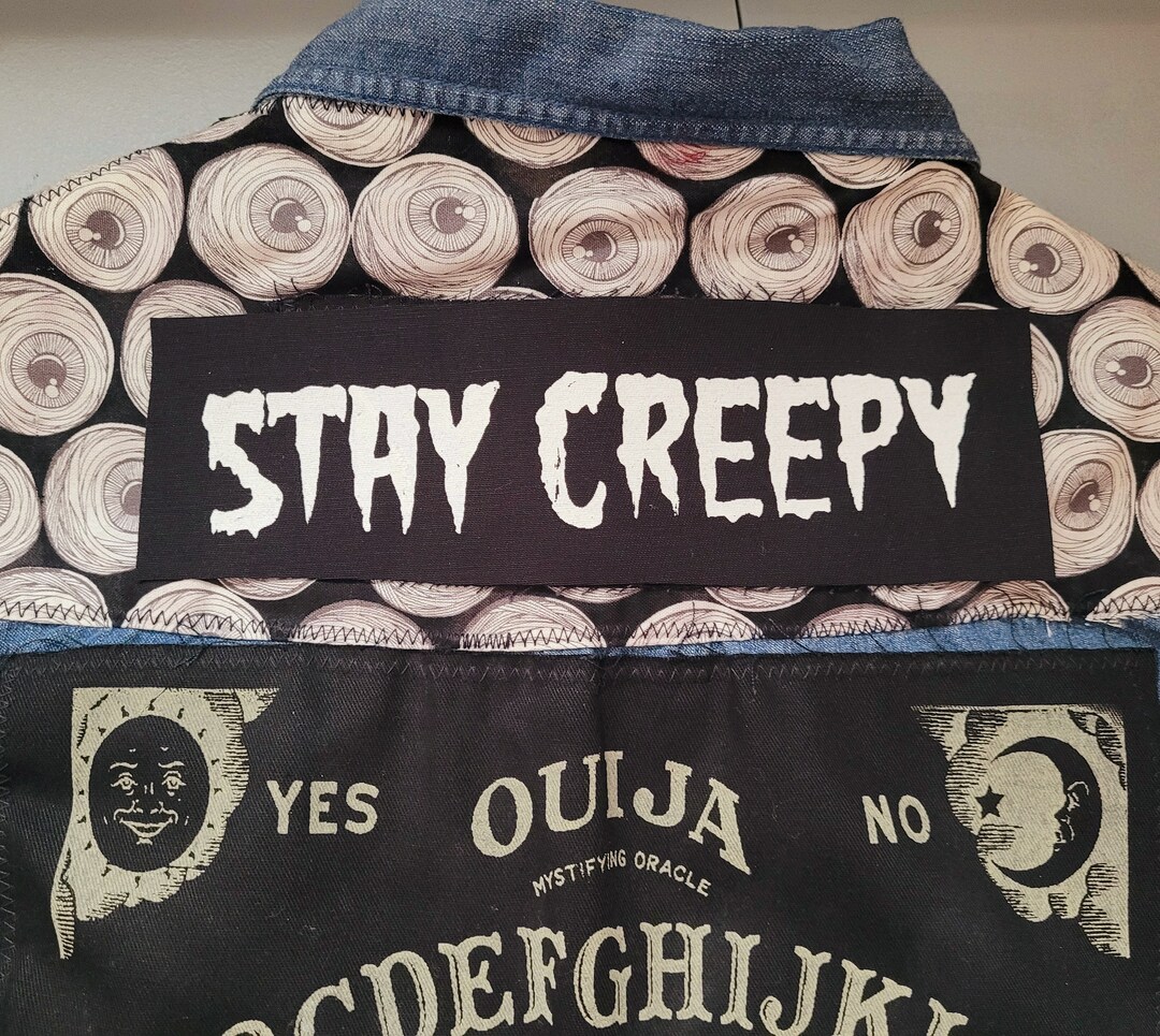 Stay Creepy Patch // Halloween Spooky Punk Patches - Etsy