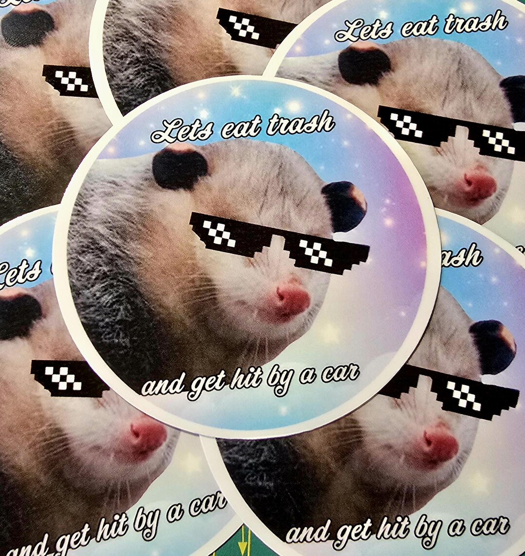 Lets Eat Trash Possum Sticker - Etsy