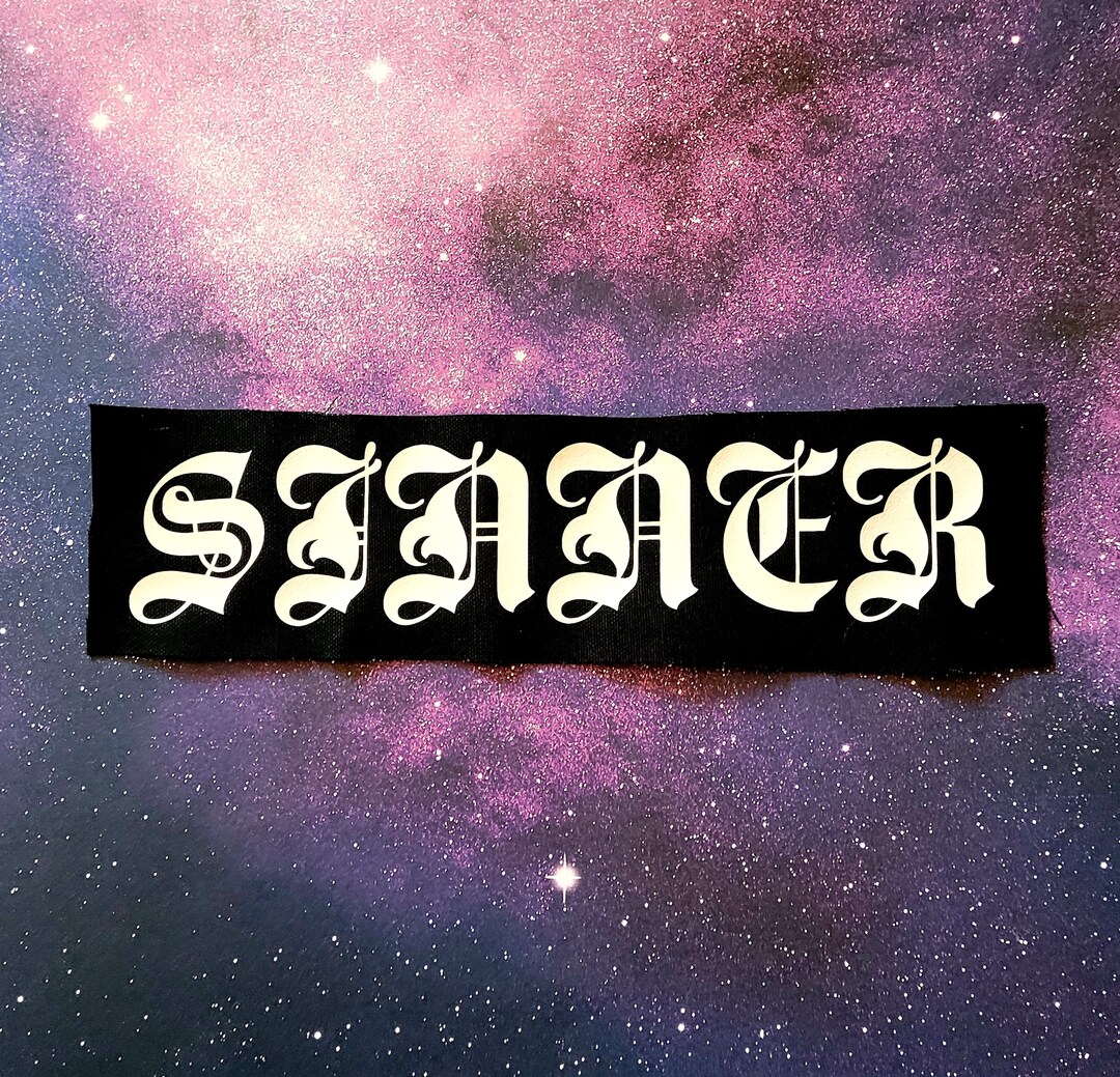 Large SINNER Banner Patch - Etsy