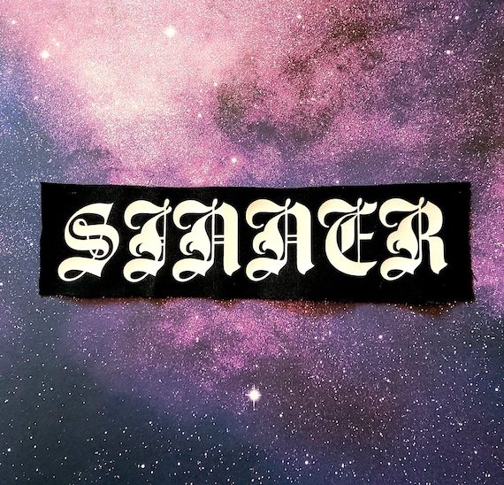 Large SINNER Banner Patch - Etsy