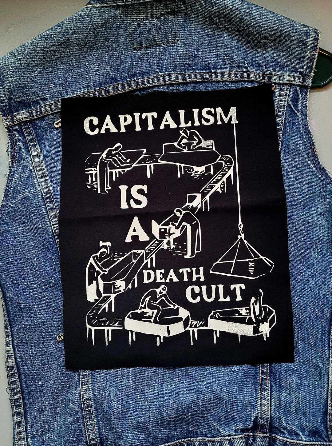 Capitalism is A Death Cult Back Patch - Etsy