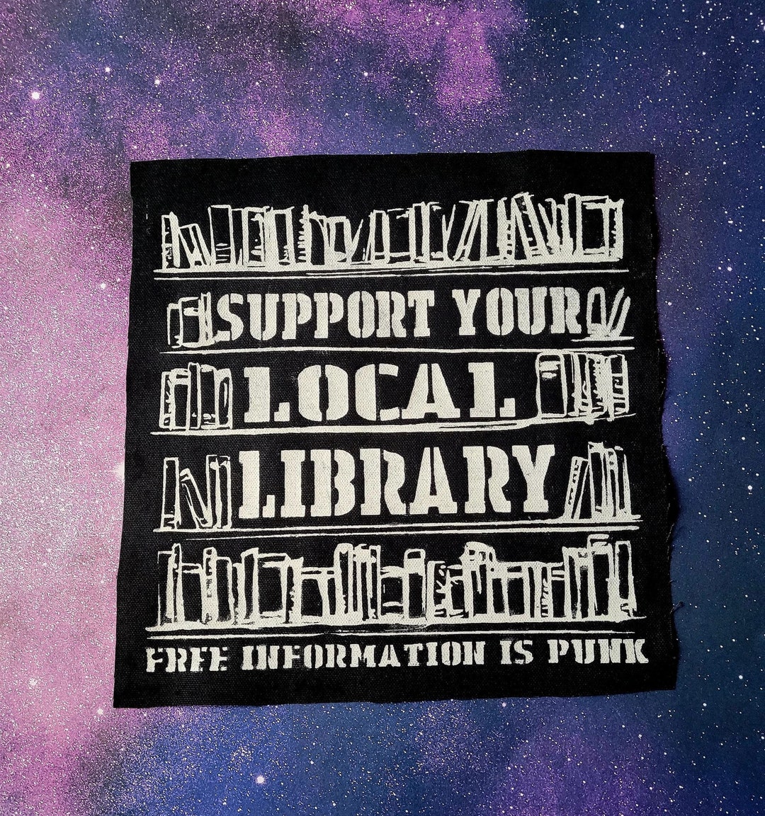 Support Your Local Library Fabric Back Patch - Etsy
