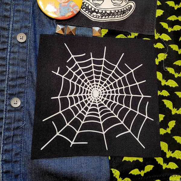 Spider Web Patch - Etsy