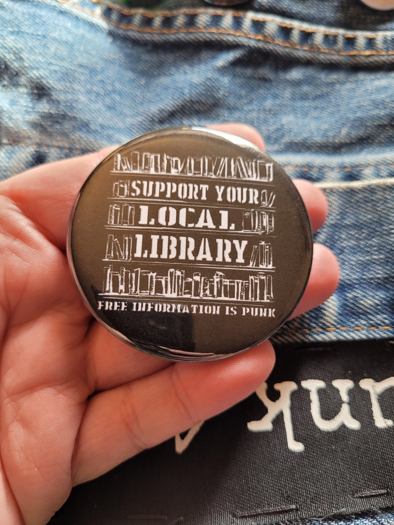 Support Your Local Library Large Button - Etsy