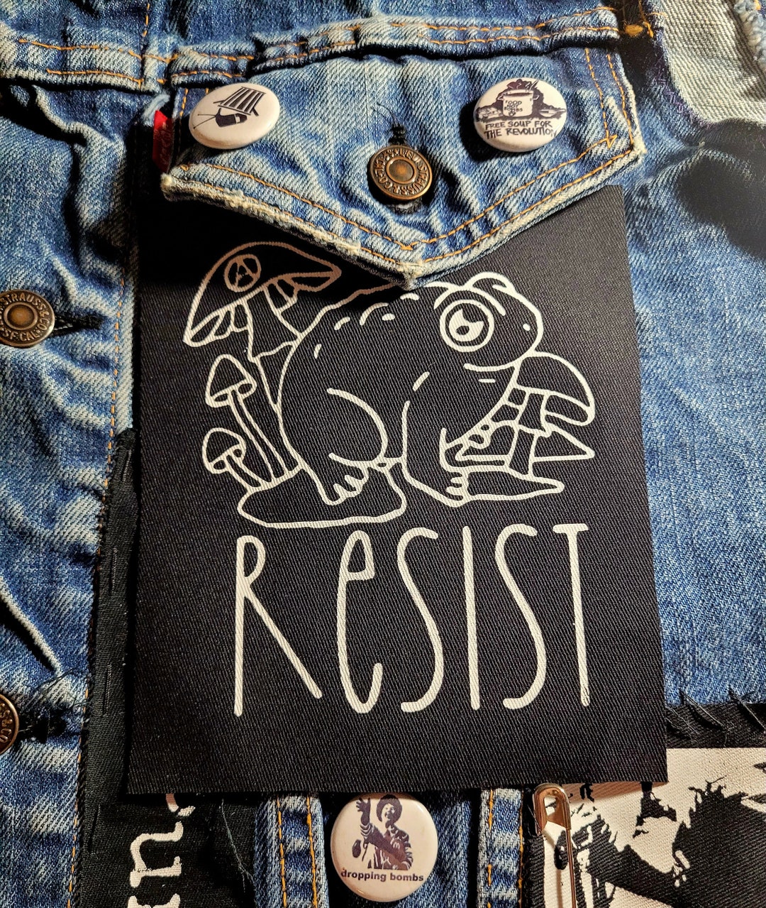 Resist Frog Cloth Patch - Etsy