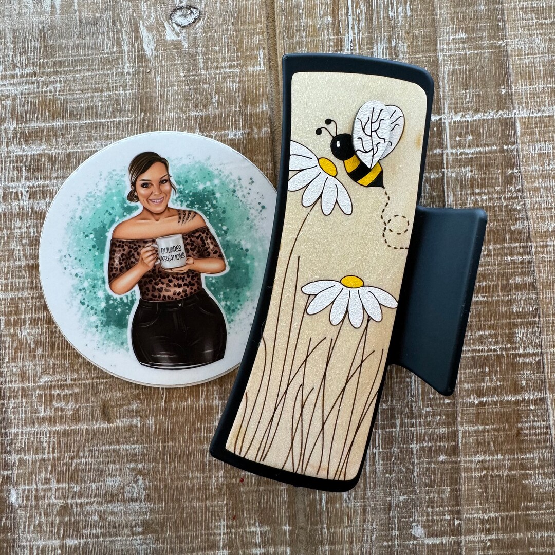 4" Flower Bee Claw Hair Clip - Etsy