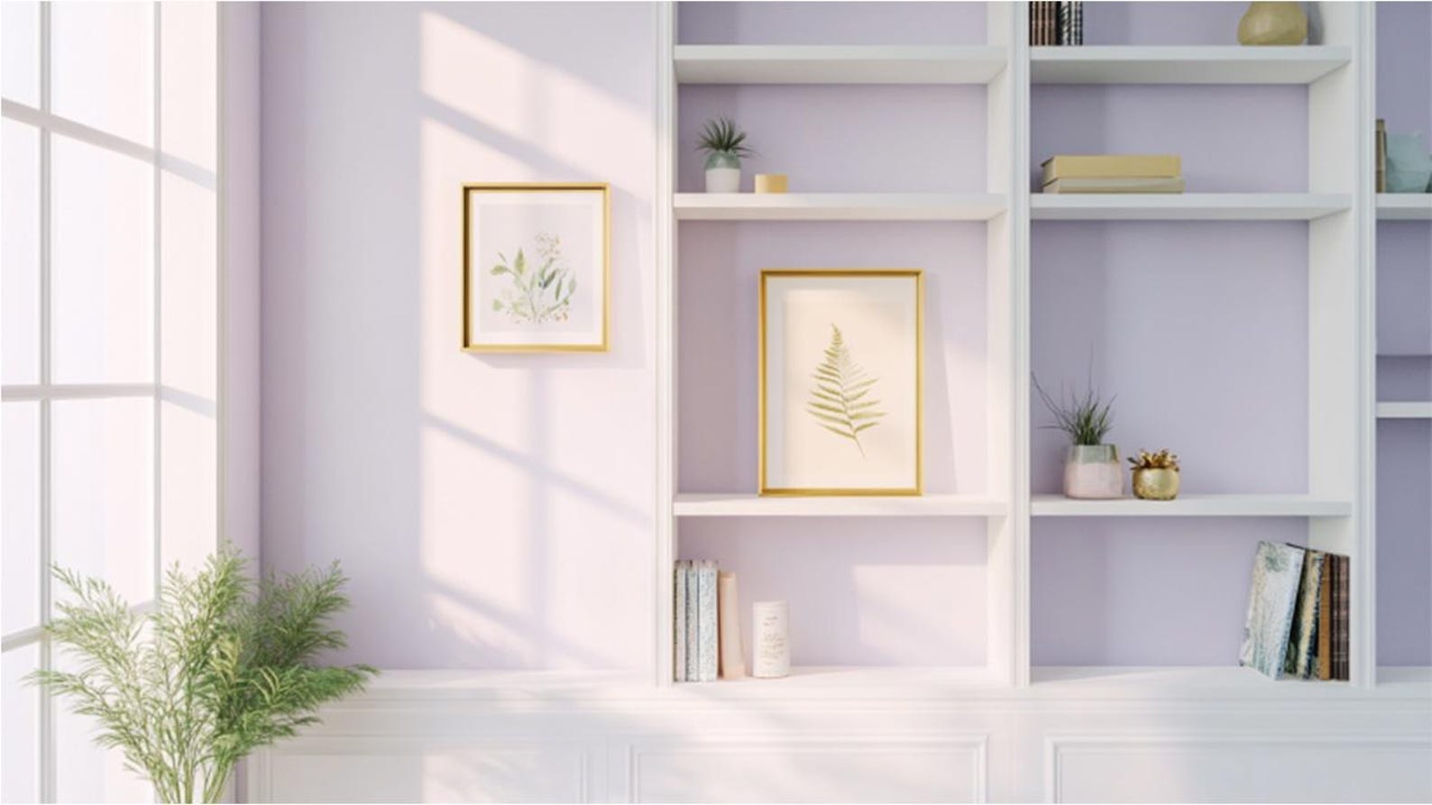 Neutral Zoom Background Modern Aesthetic Modern Home Office Wall ...