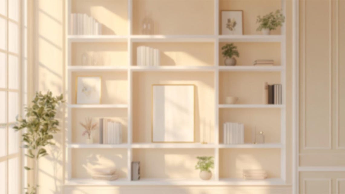 Neutral Zoom Background Modern Aesthetic Modern Home Office Wall ...