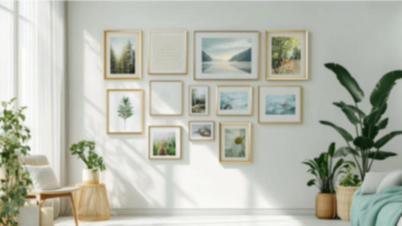 Neutral Wall Zoom Background Modern Aesthetic Blur No Blur Streaming ...