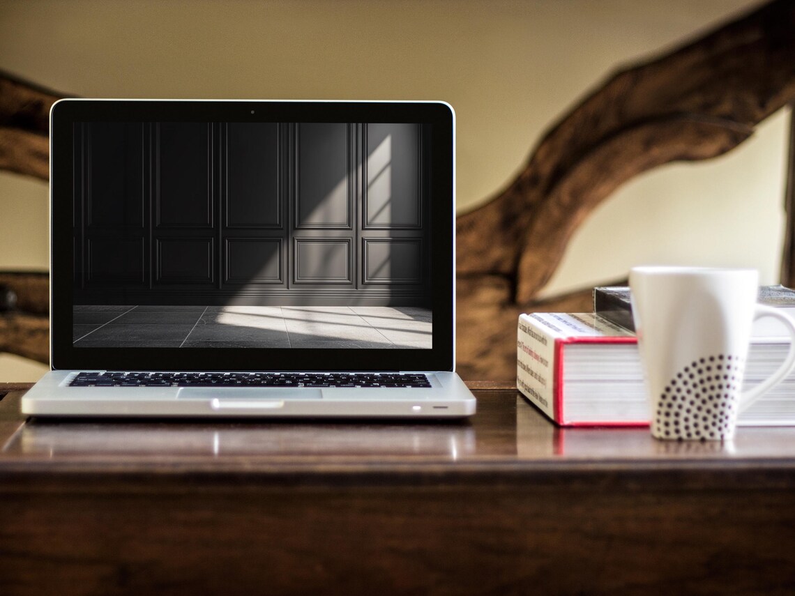 Classy Video Call Background Virtual Office Home Office Black ...