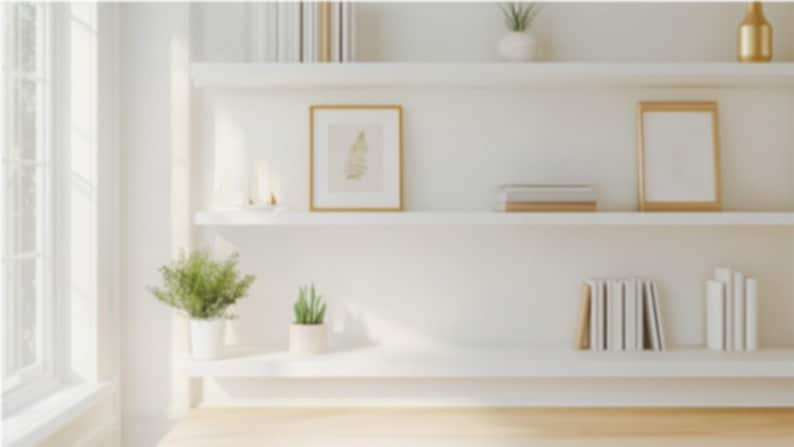 Neutral Zoom Background Modern Aesthetic White Modern Home Office Wall ...